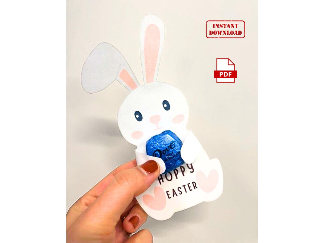 Easter Bunny Candy Gram, School Party Printable, Easter Bunny Chocolate ...