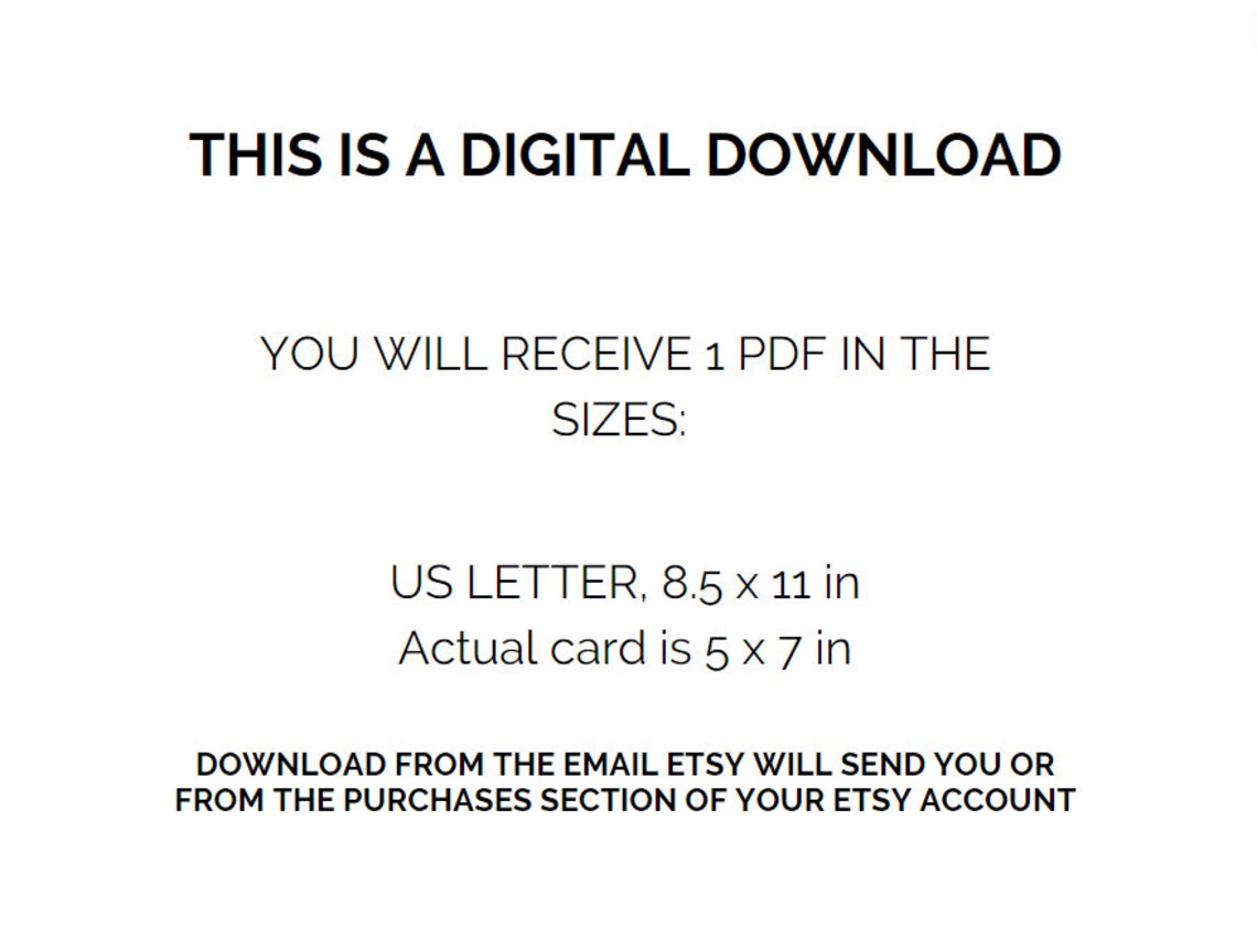 Ski Digital Printable Greeting Card, Skiing Downloadable Card, Instant ...