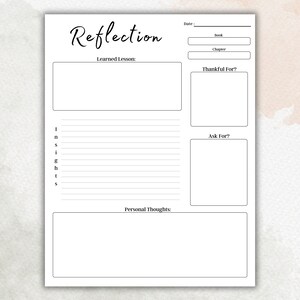 Bible Study Journal Printable, SOAP, Reflection (digital Download) - Etsy