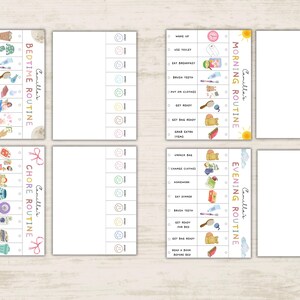 Kids' Routine Flip Chart, Morning, Bedtime, Chores (editable PDF) - Etsy