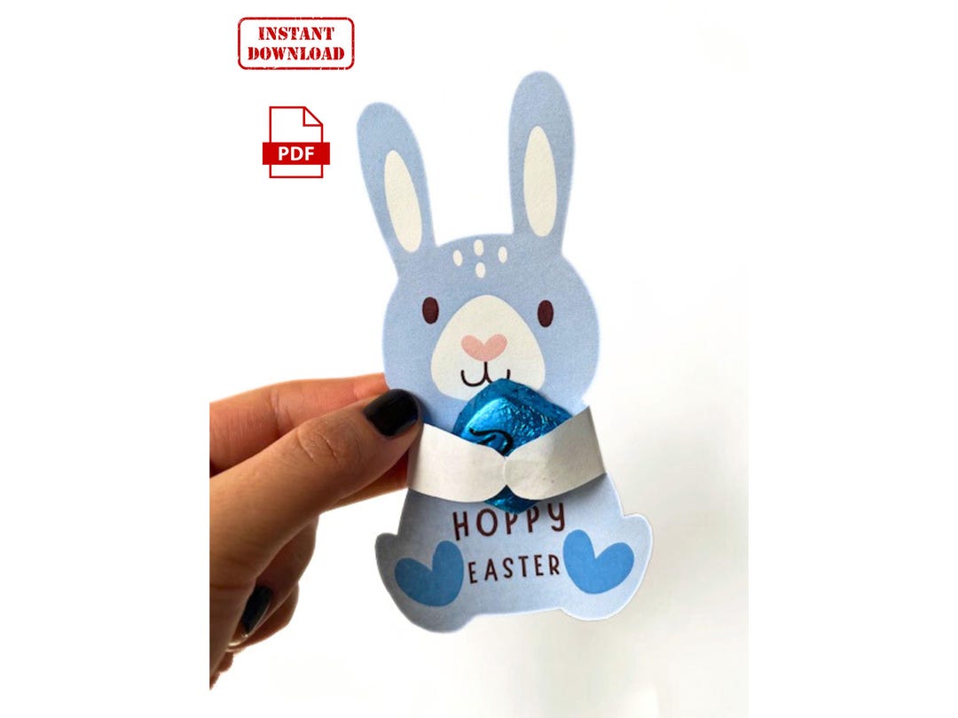 Easter Bunny Candy Holder, School Party Printable, Easter Bunny Candy ...
