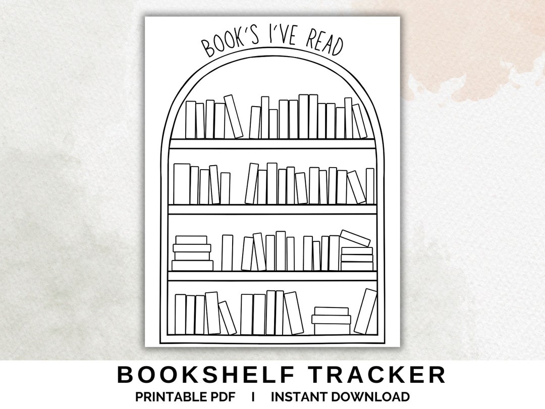Bookshelf Reading Log, 100 Books Challenge (PDF Print) - Etsy