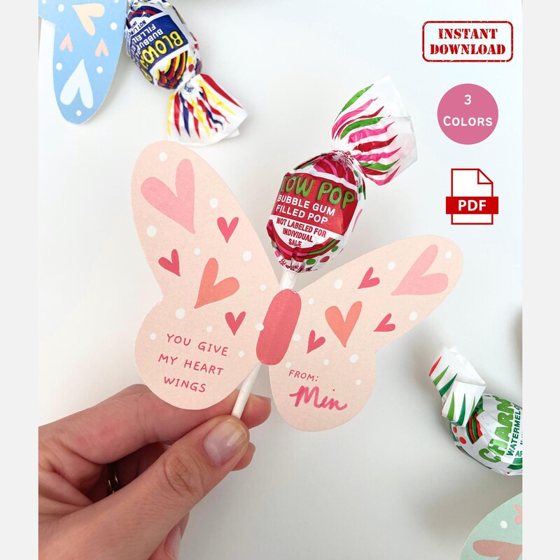 Butterfly Valentine - Etsy