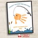 Father's Day Fishing Handprint Art: DIY Dad Gift (PDF) - Etsy