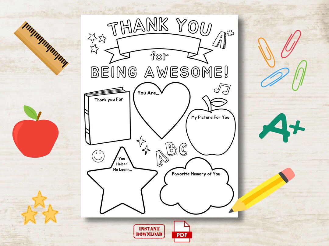 Teacher Appreciation Week Activity, Teacher Appreciation Coloring Page ...