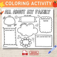 My Family Printable Mini Booklet: Preschool Activity (PDF Pattern) - Etsy