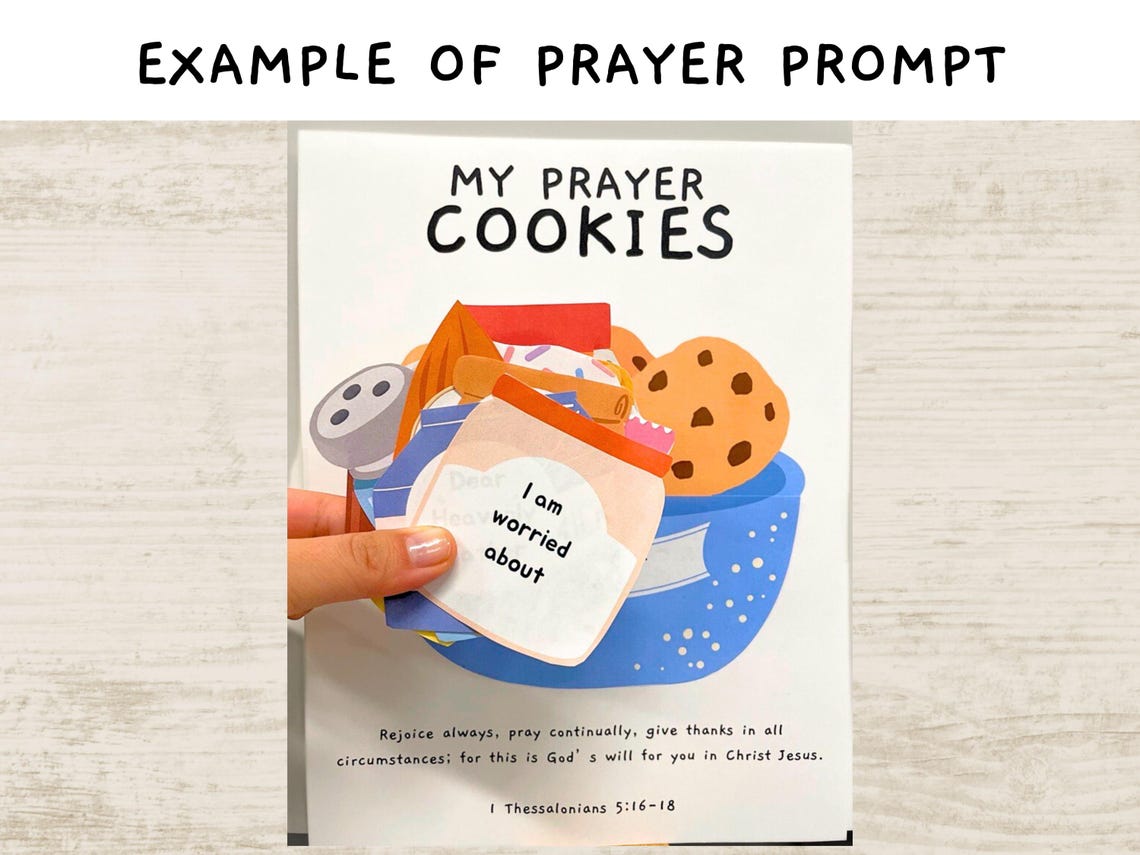 Editable Prayer Cookie Activity, Kids Prayer Activity, Kids Pray Guide ...