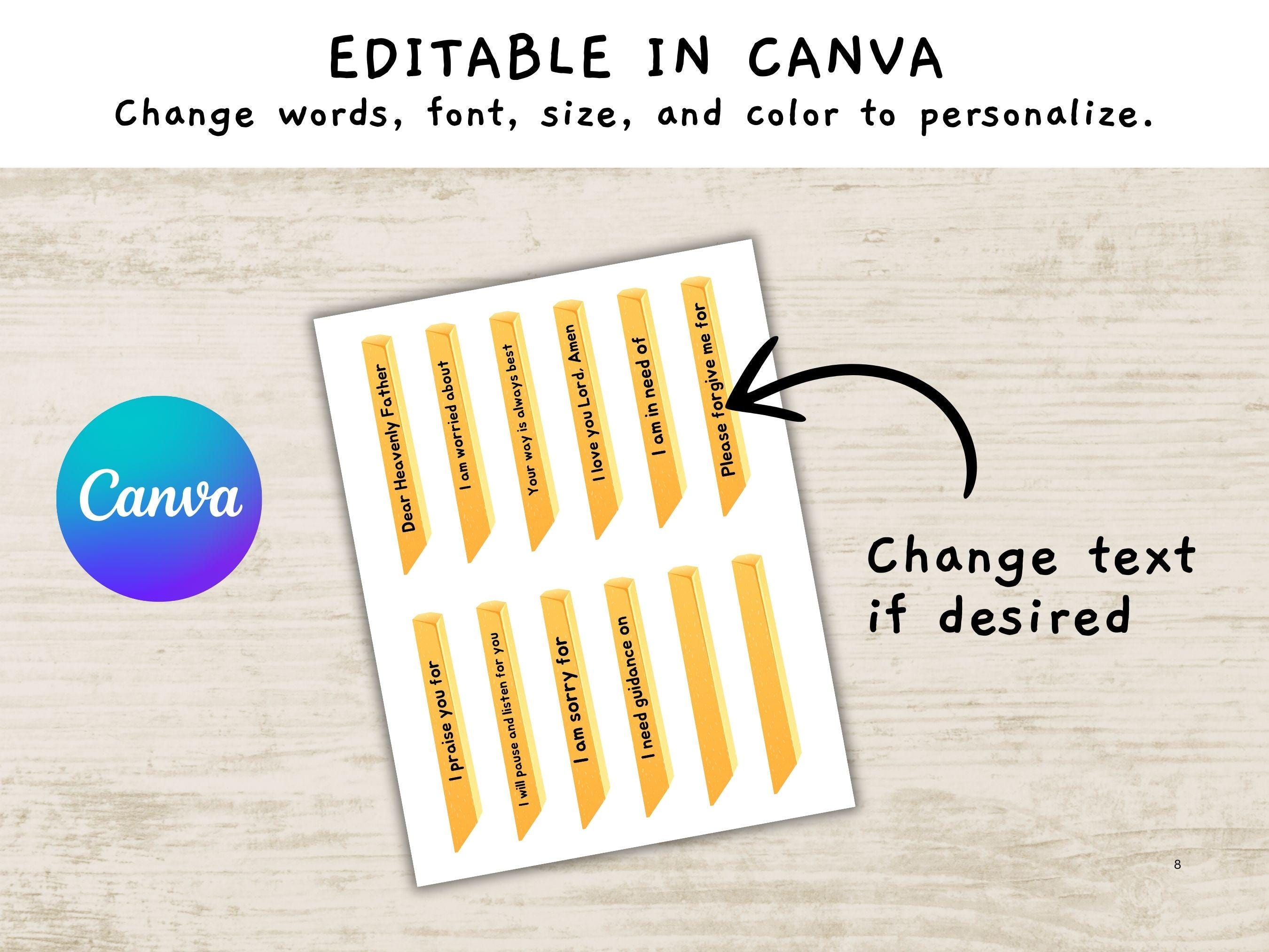 Editable Prayer Fries Bible Activity, Kids Prayer Activity, Sunday ...