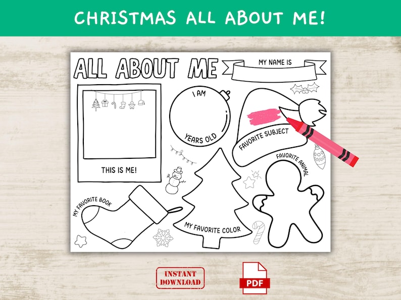 All About Me Activity, Classroom Worksheet Kids, Get to Know Me ...