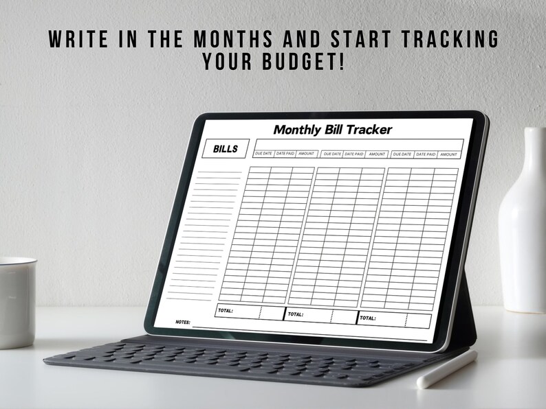Monthly Budget List Template, Finance Tracker Printable, Monthly Bill ...