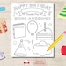 Happy Birthday Teacher Coloring Printable, Appreciation Birthday Gift ...