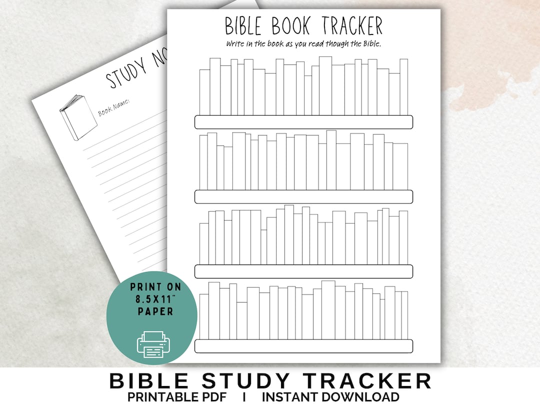 Bible Study Tracker Printable, Books of the Bible Printable, Bible Book ...
