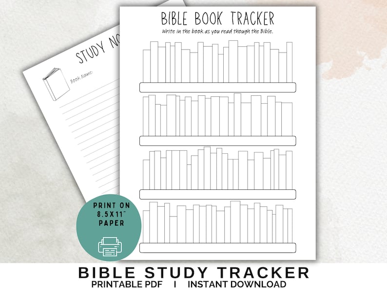 Bible Study Tracker Printable, Books of the Bible Printable, Bible Book ...