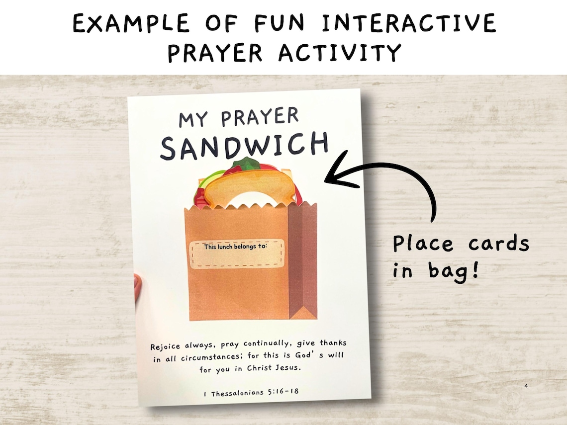 Editable Prayer Sandwich Sunday School Activity, Kids Prayer Activity ...