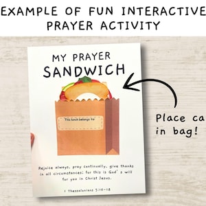 Prayer Sandwich Sunday School Activity, Christian Prayer Prompts ...