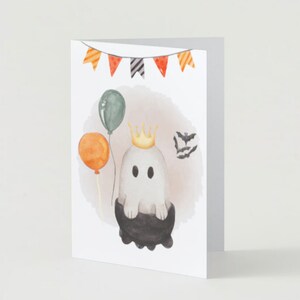 Birthday Ghost Printable Greeting Card, Digital Halloween Card ...