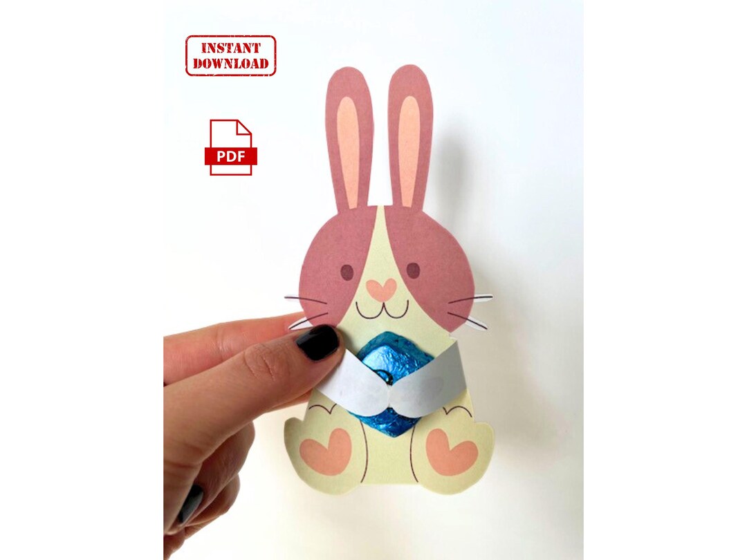 Cute Easter Bunny Candy Gram, School Party Printable, Easter Bunny ...