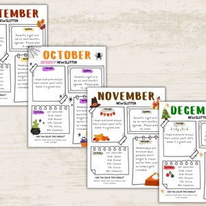 School Newsletter Template Bundle – 12 Editable Templates for Teachers ...