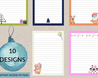 Christmas Stationery | Christmas Gift | Printable Christmas | Letter ...