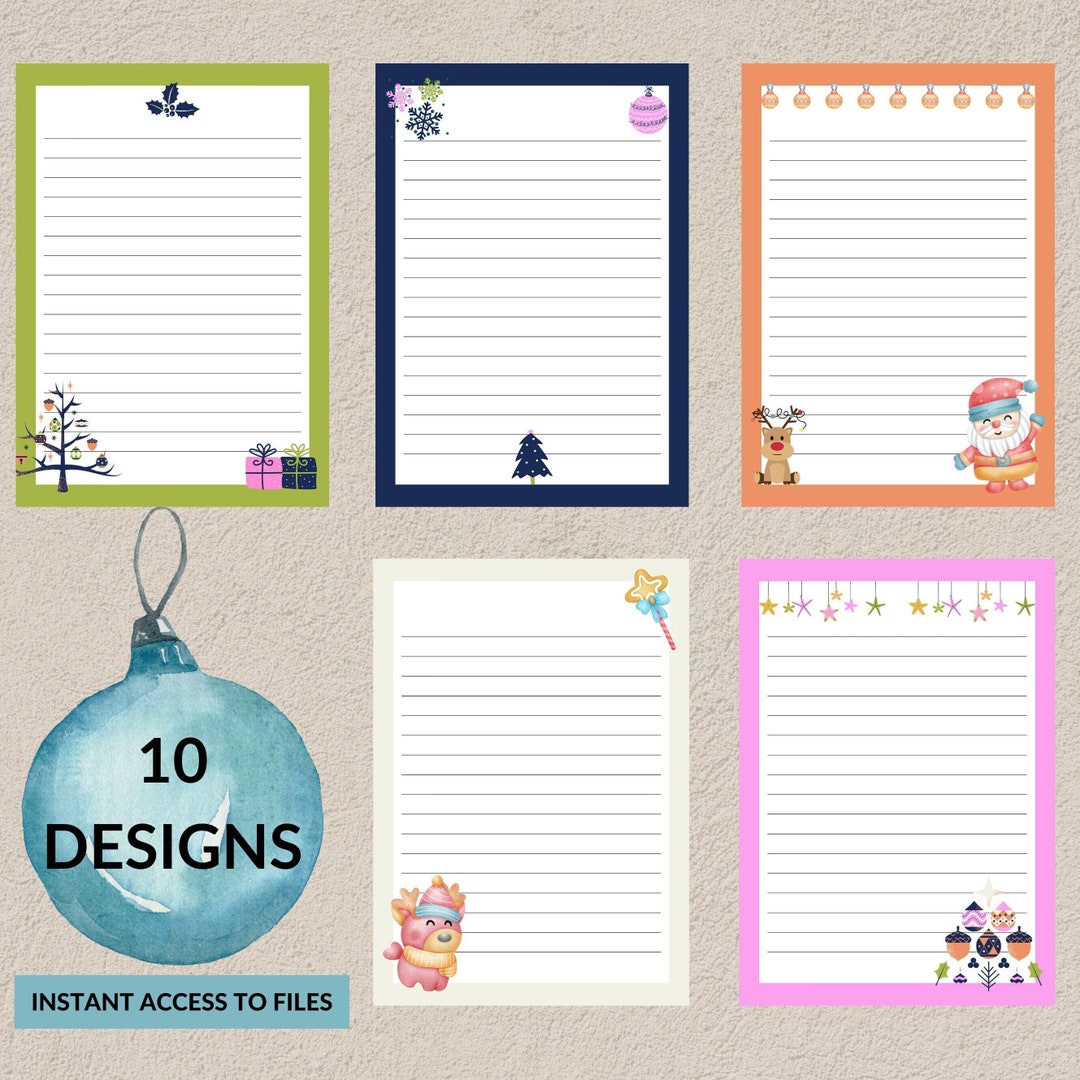 Christmas Stationery | Christmas Letter | Printable Christmas | Letter ...