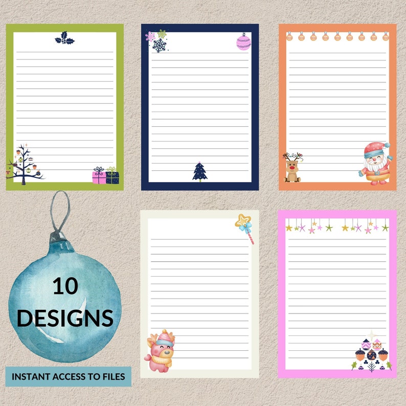 Christmas Stationery | Christmas Letter | Printable Christmas | Letter ...