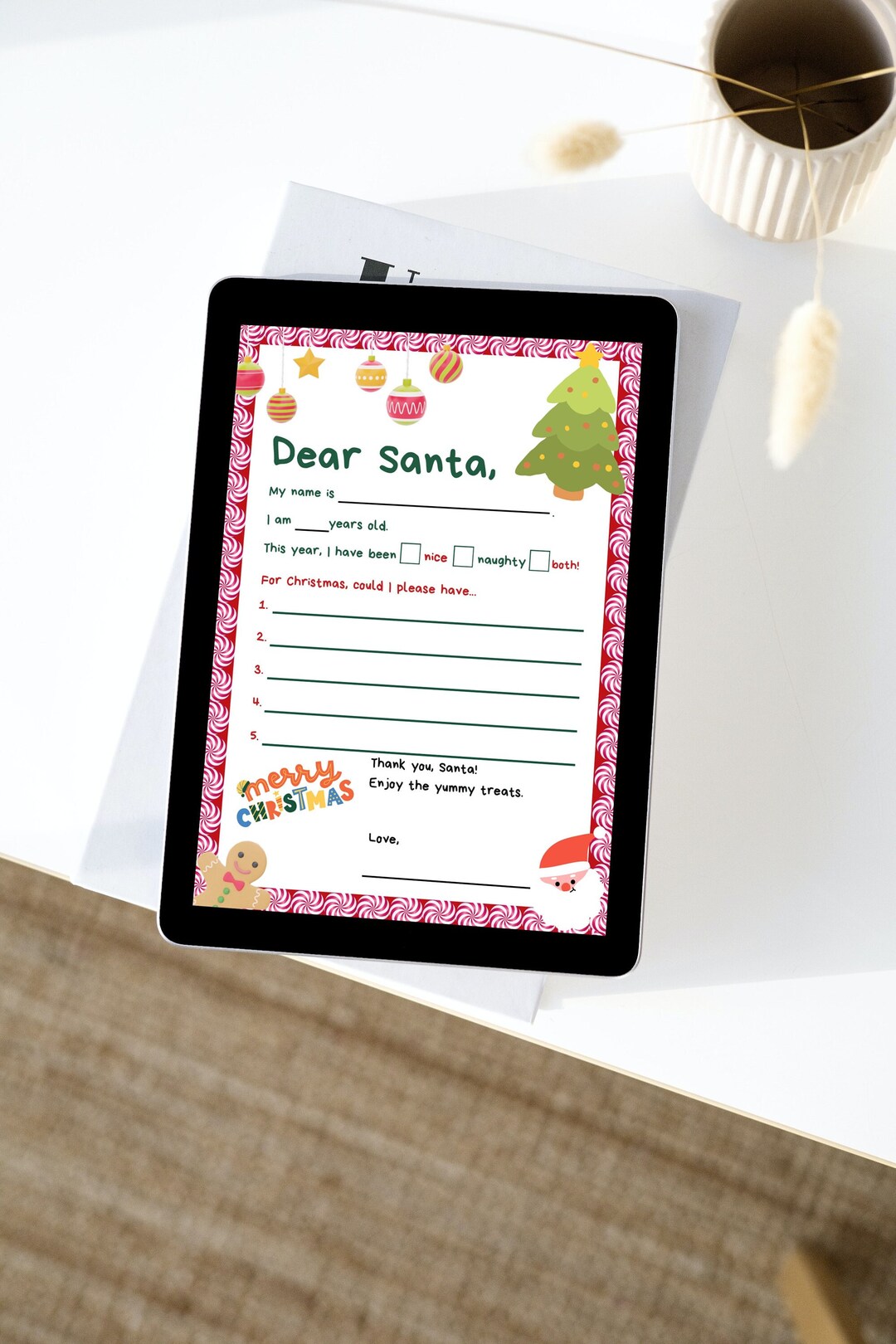 Letter to Santa | Kids Letter to Santa Claus | Christmas Wish List ...