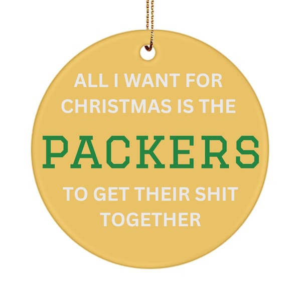 Green Bay Packers Ornament - Etsy
