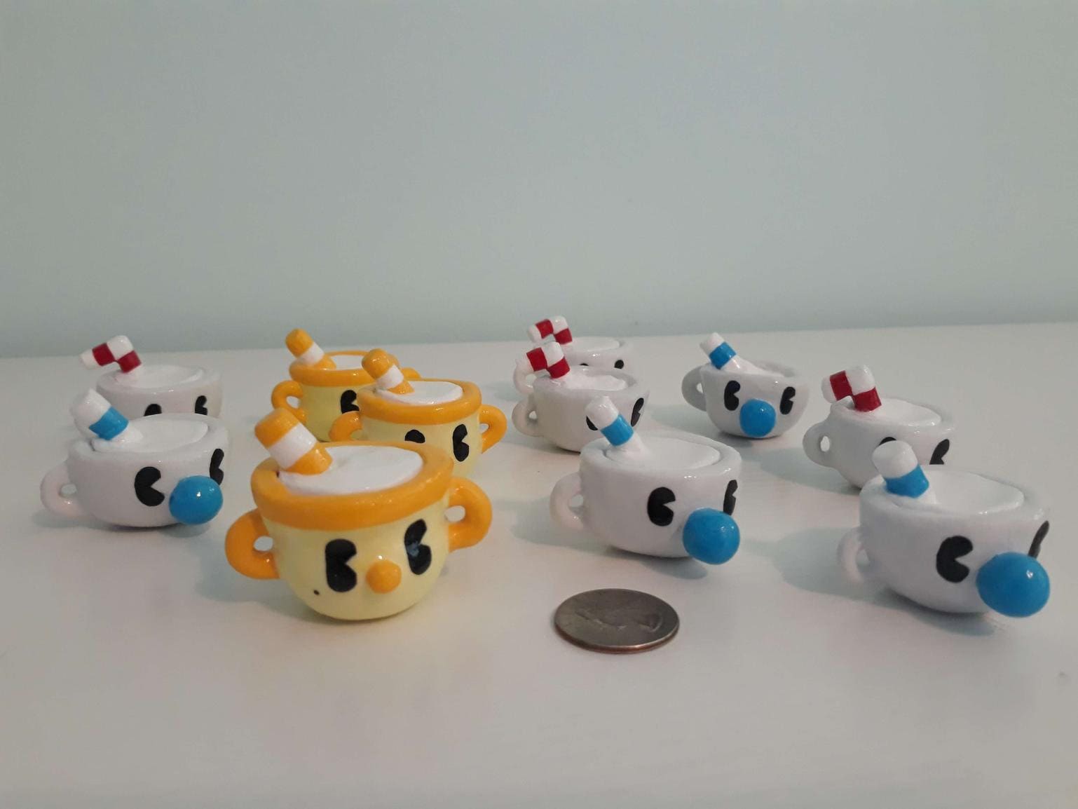 Cuphead and Mugman and Ms. Chalice Mini Clay Figures - Etsy