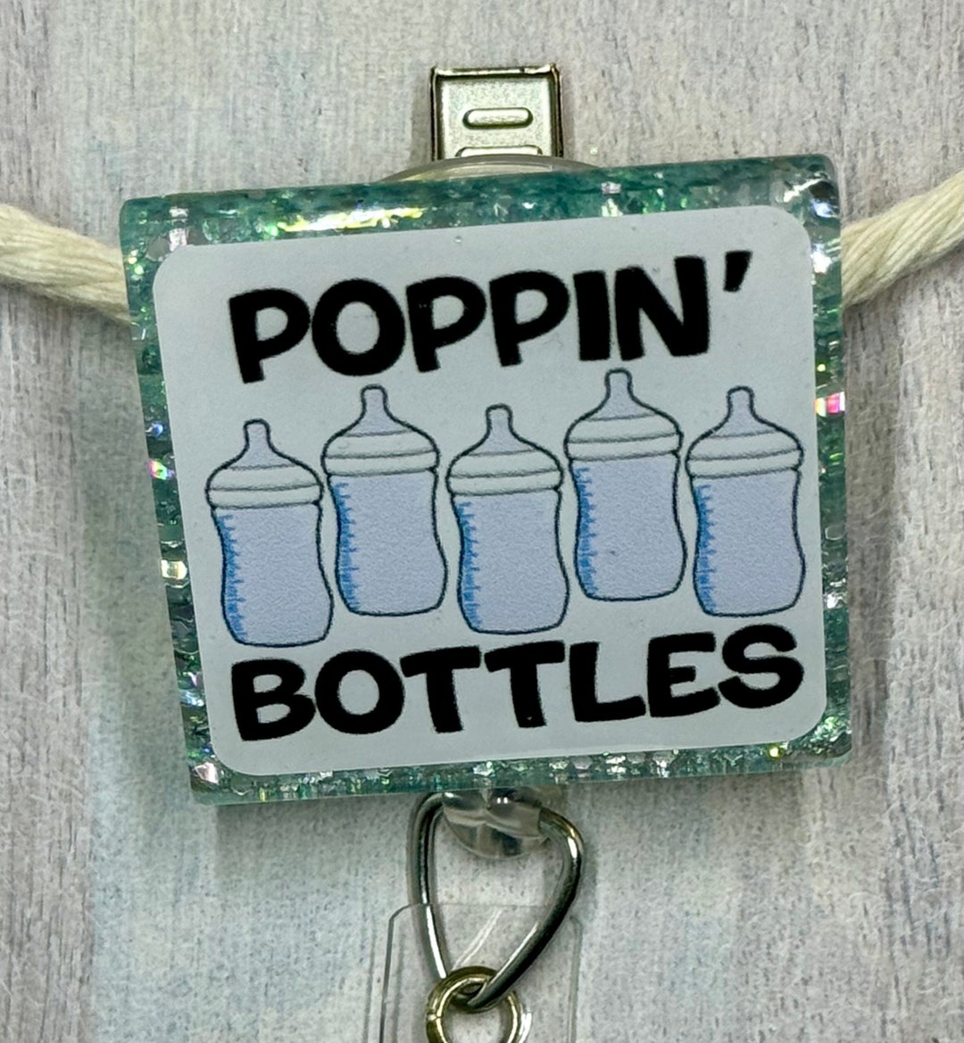 NICU Nurse NICU Speech Therapy Badge Reel Poppin Bottles Infant Feeding ...