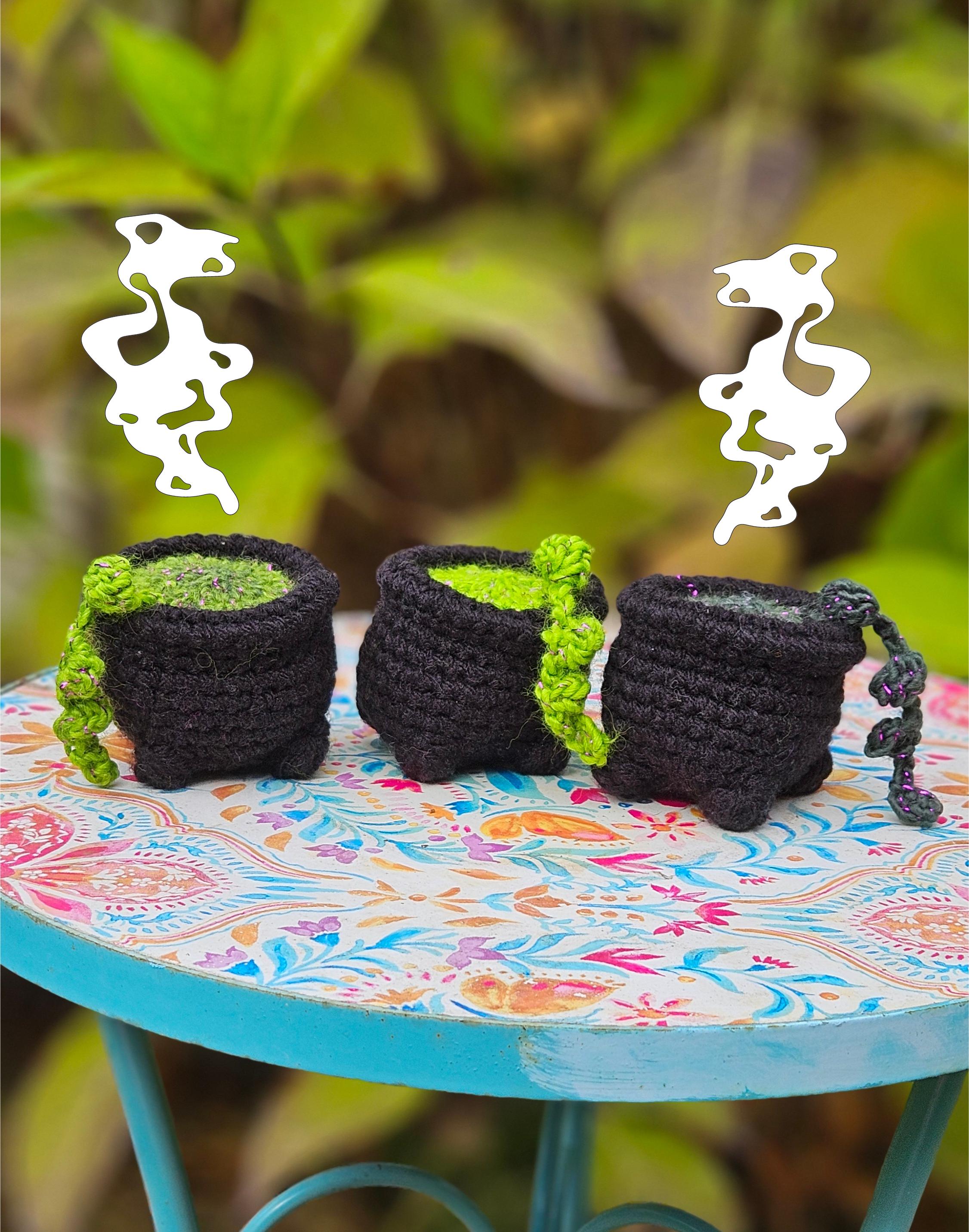 Witch Potion Cauldrons / Handmade Mini Sparkly Potion Pot / Small ...