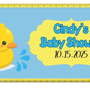 Editable Candy Bar Party Favor Labels Rubber Duckie Duck Ducky Baby ...