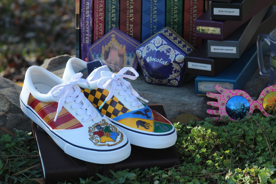 Hand Painted Harry Potter Inspired Shoe- Bright Hogwarts Pride Design ...