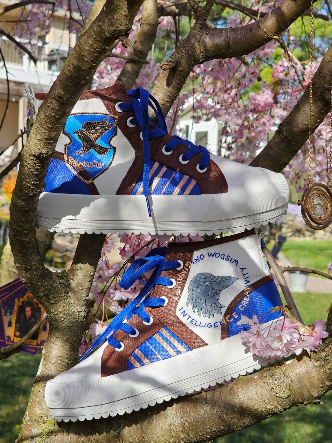 Hand-painted Harry Potter Inspired Shoe- Vintage Ravenclaw - Etsy