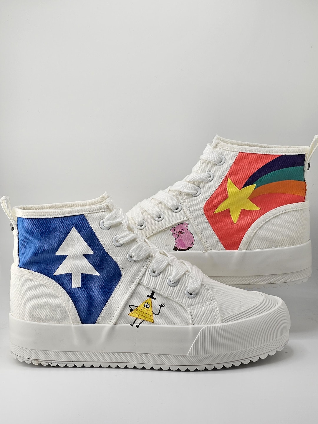 Hand Painted Gravity Falls Inspired Shoe - Etsy