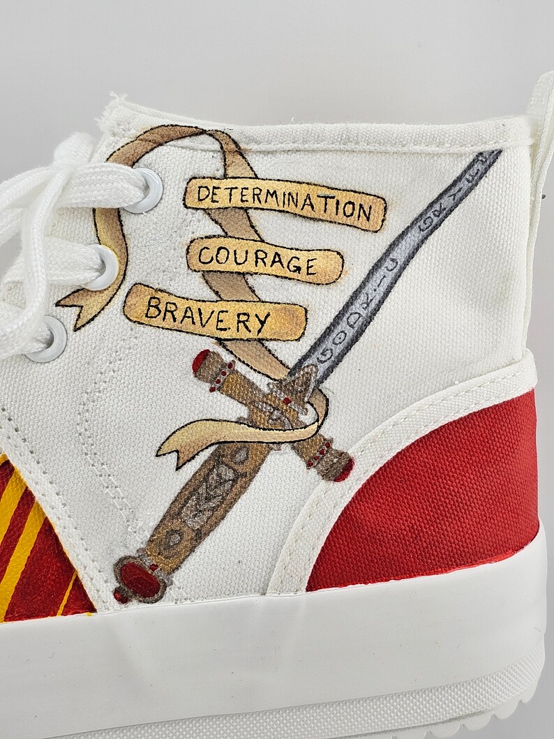 Hand-painted Harry Potter Inspired Shoe Bright Gryffindor - Etsy