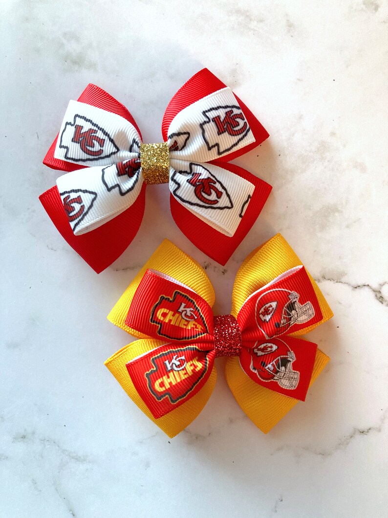 Kansas City Chiefs Inspired Hair Bow - Etsy