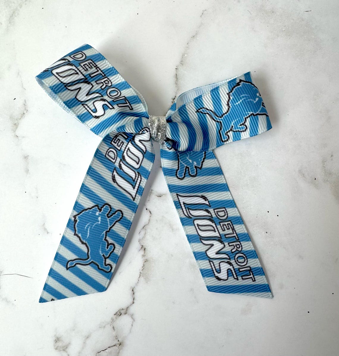 Detroit Lions Inspired Hair Bow - Etsy