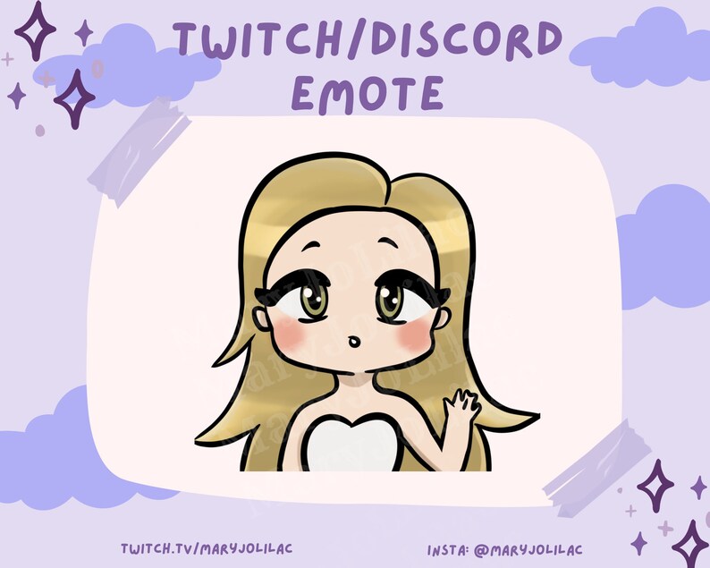 Chibi Waving Emote~ Cute Kawaii Twitch ~discord ~youtube ~emote ! - Etsy