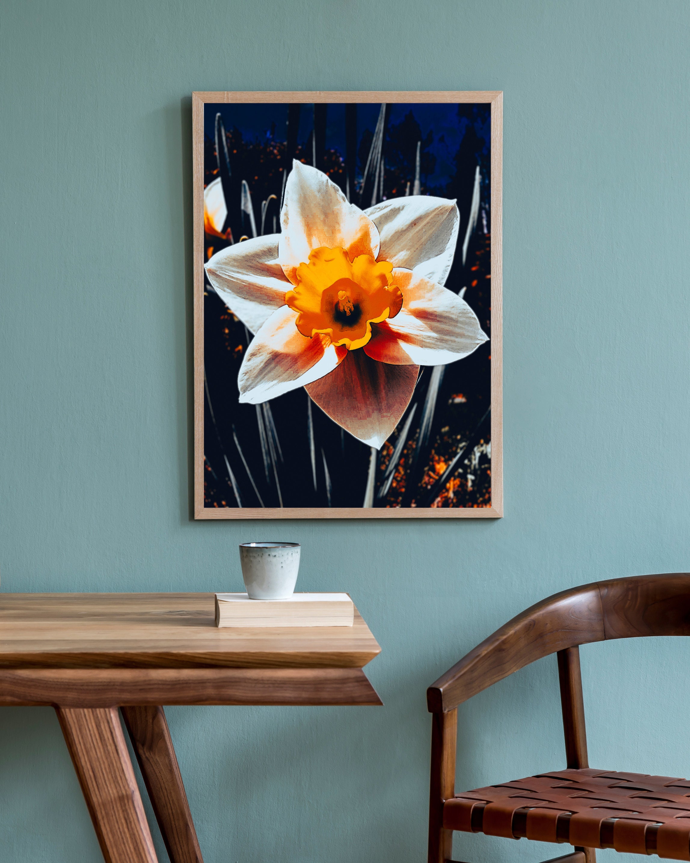 Bluey Dreamsicle Bright Blue and Orange Flower Photography - Etsy