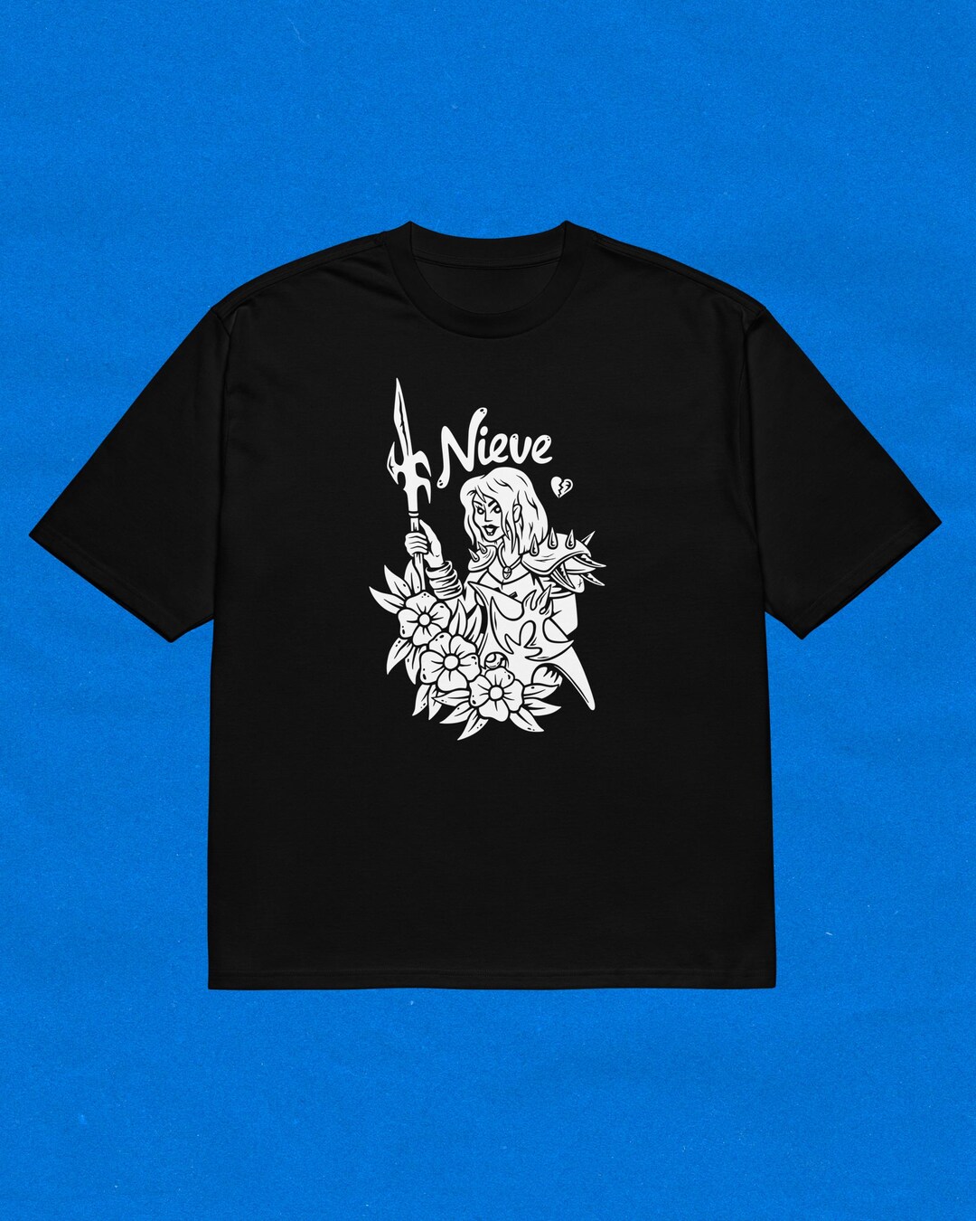 OSRS Nieve White Oversized Heavyweight T-shirt | Runescape T-shirt ...