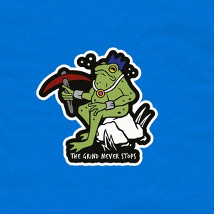 OSRS Frog Grind Never Stops Sticker | Runescape Sticker | OSRS Sticker ...
