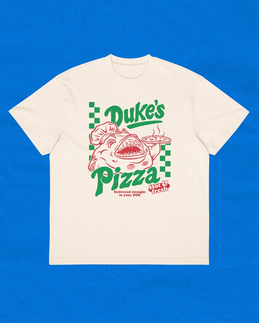 OSRS Duke's Pizza Men’s Box Tee | Runescape Oversized T-shirt | Gaming ...