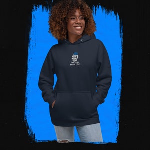 OSRS Grind Never Stops Blue Partyhat Embroidery | Unisex Hoodie ...