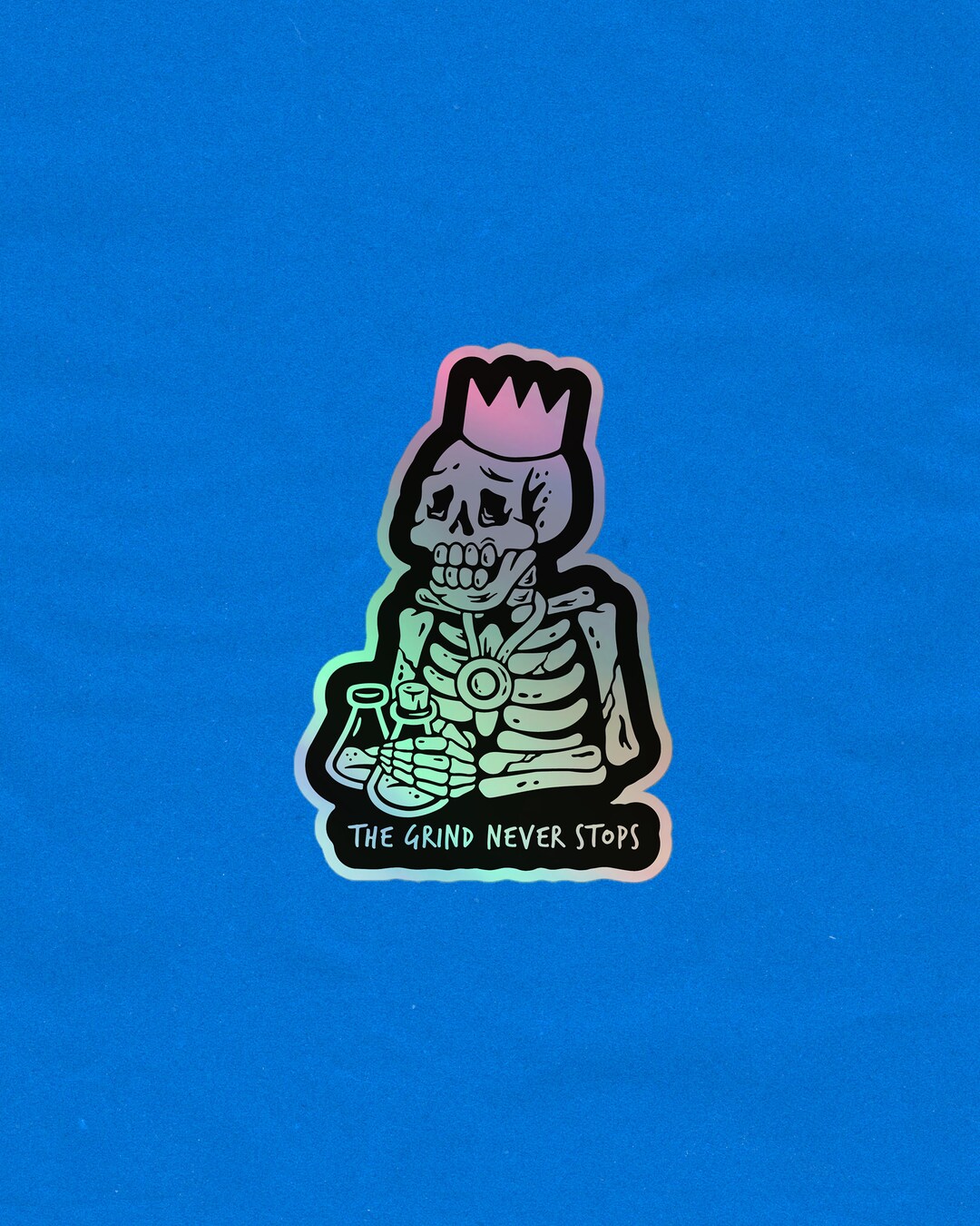 OSRS Grind Never Stops Holographic Sticker | Runescape Sticker | OSRS ...