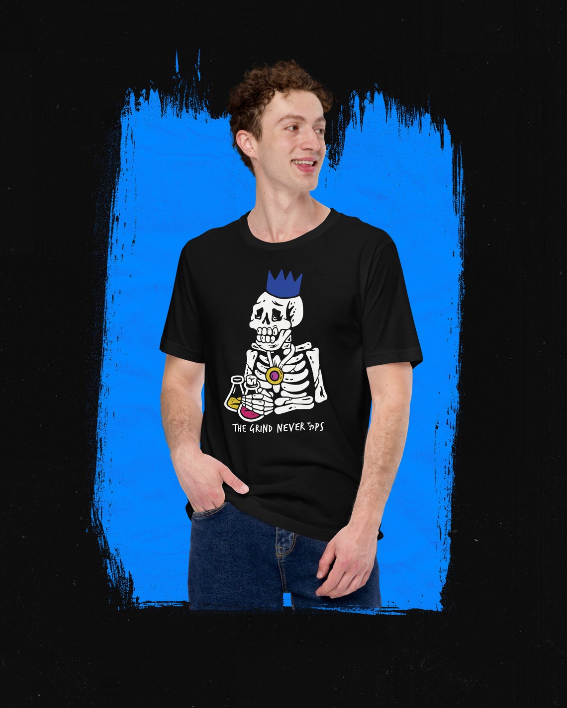 OSRS Grind Never Stops Unisex T-shirt | Old School Runescape Gaming Tee ...