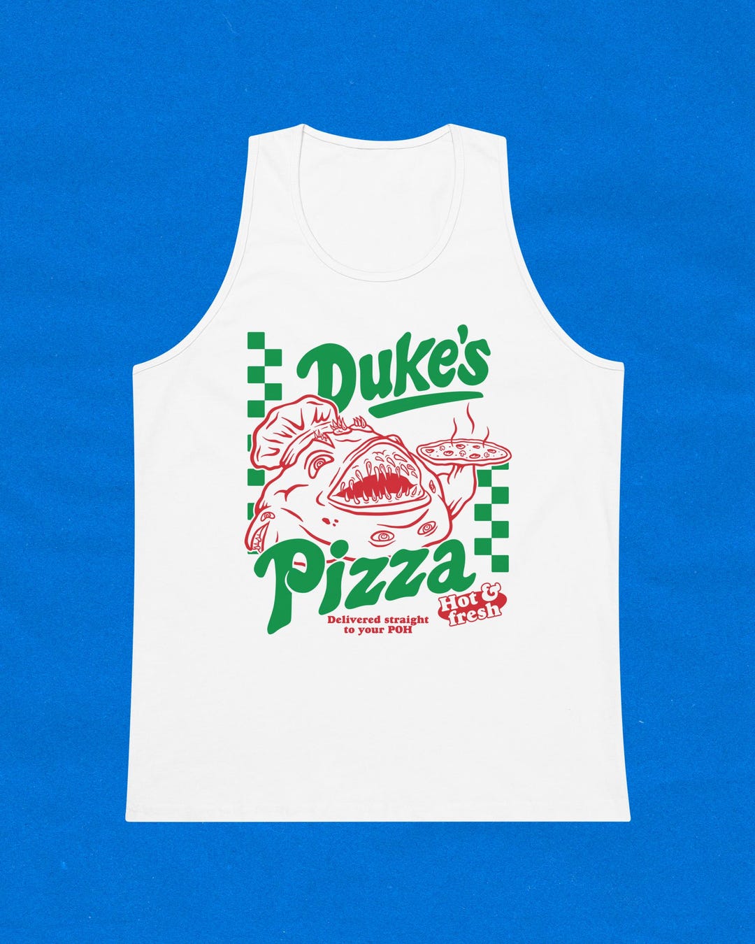 OSRS Duke's Pizza White Men’s Premium Tank Top | Runescape Tank Top ...
