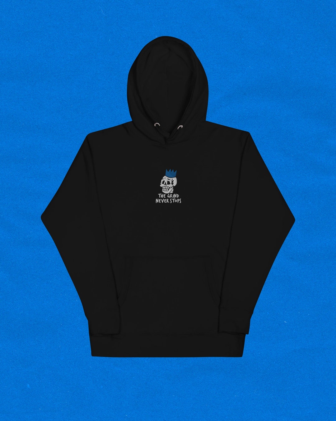 OSRS Grind Never Stops Blue Partyhat Embroidery | Unisex Hoodie ...