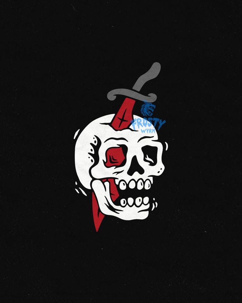 OSRS Dragon Scimitar Skull | Runescape Sticker | OSRS Sticker | Gaming ...