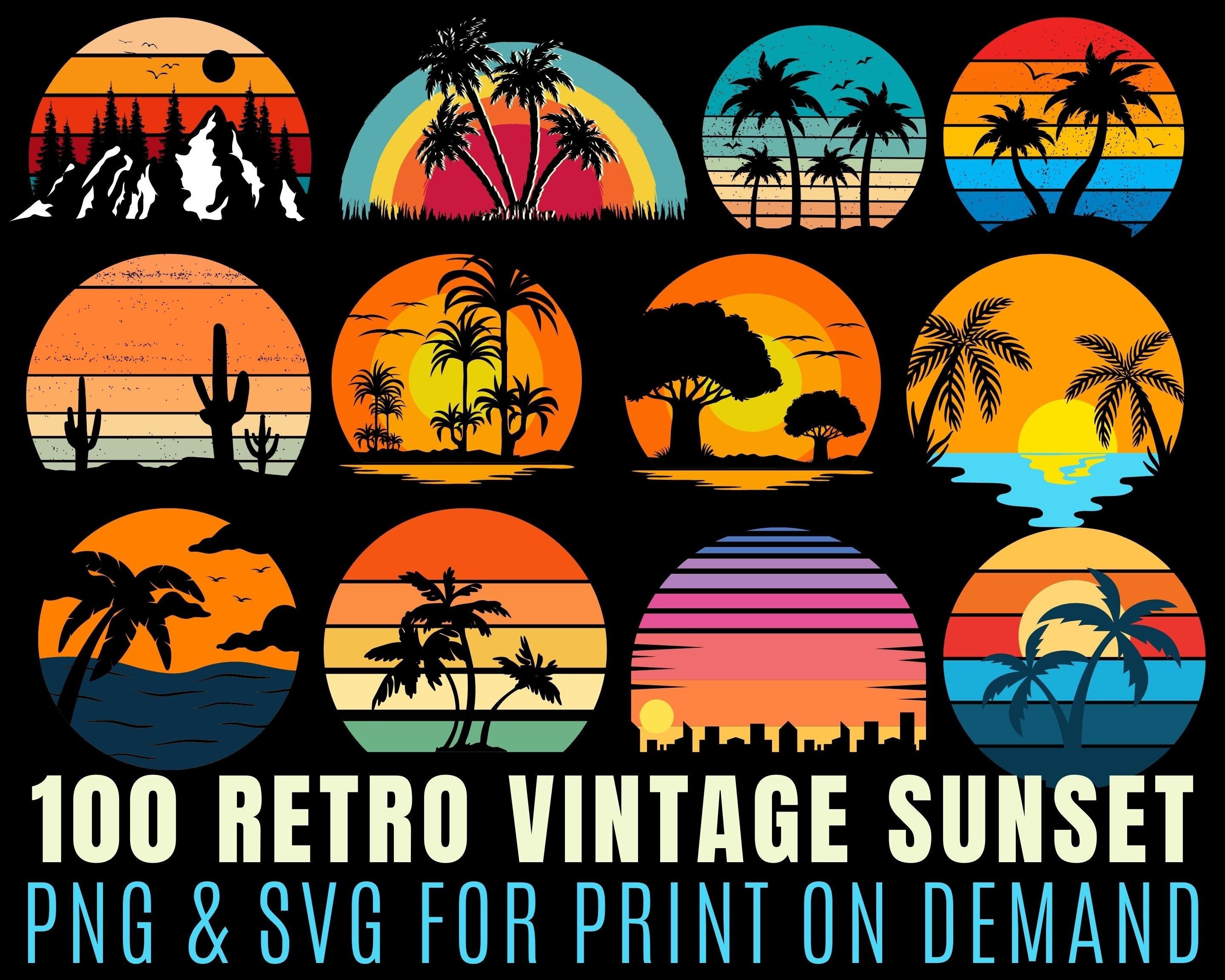 Mountain Horizon Sunset Clipart