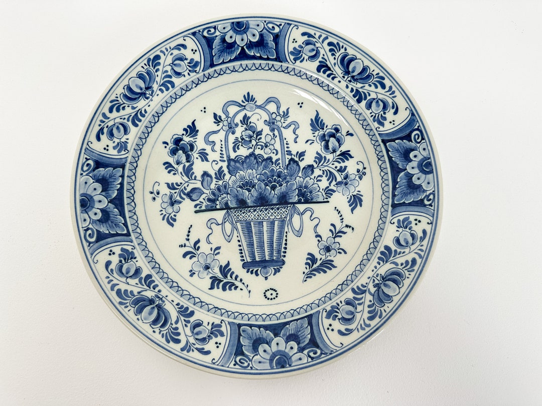 Vintage Delft Blue Hand-painted Plate, RAM Pottery, Original Delftware ...